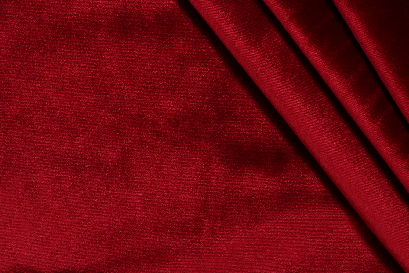 8.5 Yards Scalamandre Venezia Silk Velvet Upholstery Fabric in Red