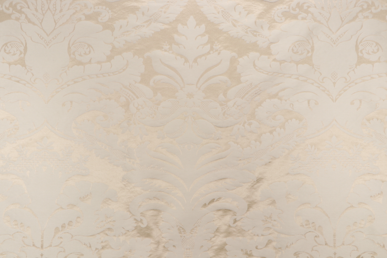 10 Yards Scalamandre Silk Damask Decorator Fabric in Cream
