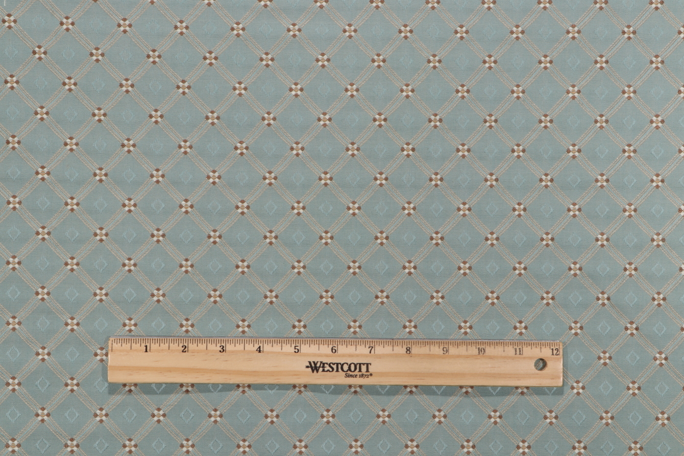 4 Yards Scalamandre Georgetown Woven Upholstery Fabric in Aqua