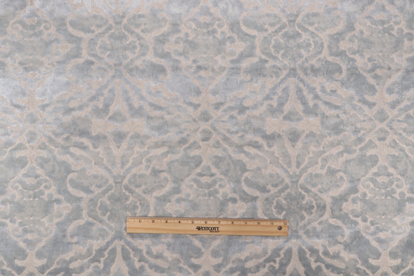 Scalamandre Palazzo Velvet Upholstery Fabric in Glacier