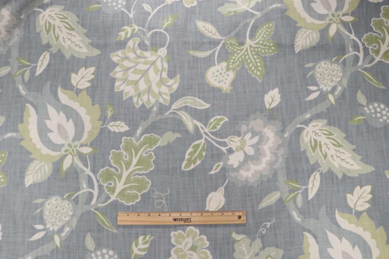 P Kaufmann Printed Cotton Drapery Fabric in Dove