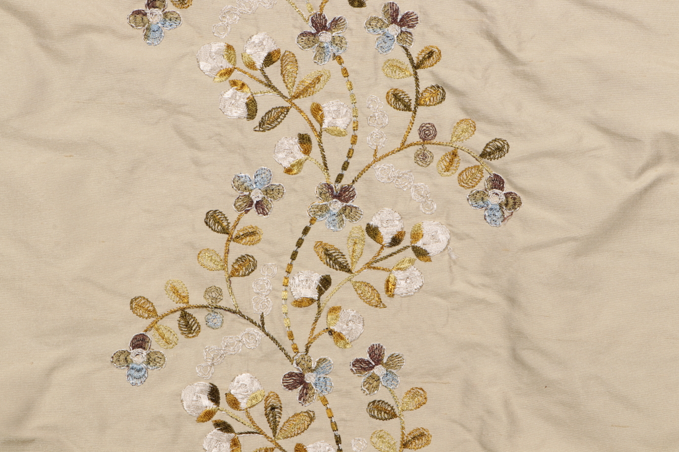 3.88 Yards Scalamandre Sybele Silk Embroidered Decorator Fabric in Corn ...