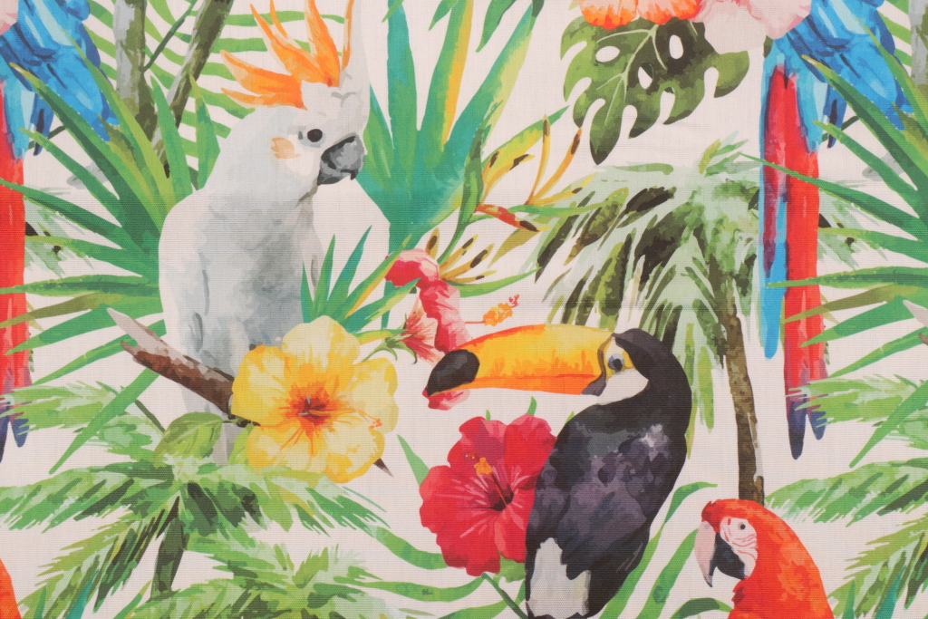 1.88 Yards Terrasol - Rio Printed Acrylic Outdoor Fabric in Rouge