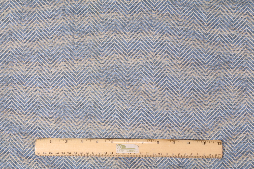 1.7 Yards Chevron Upholstery Fabric in Blue