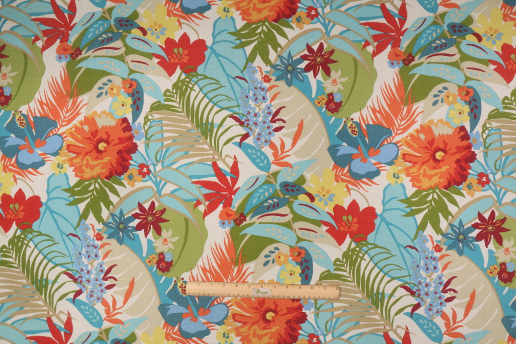 Mill Creek Amorium Printed Polyester Outdoor Fabric in Tiki