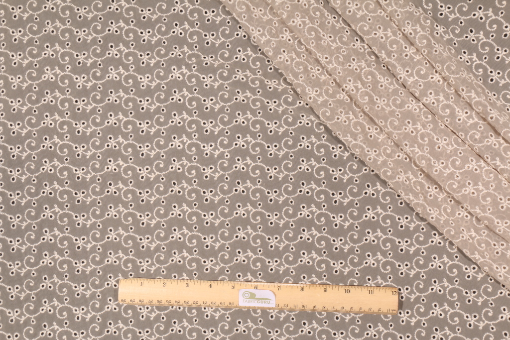 9.6 Yards Beacon Hill Grace Hamel Italian Made Embroidered Sheer ...