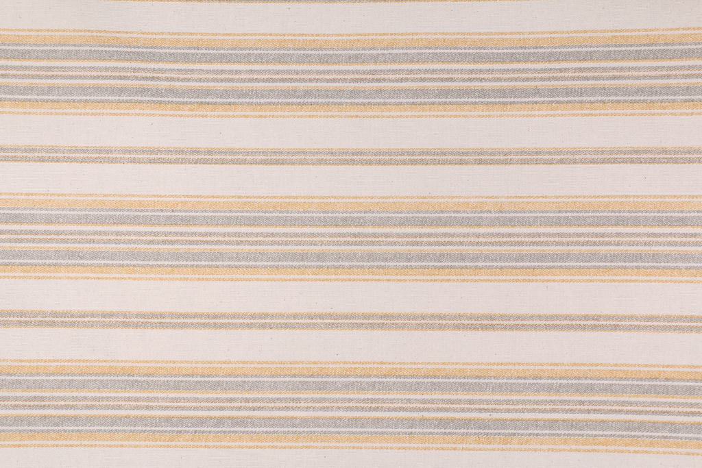 Richloom Horizontal Stripe Printed Cotton Drapery Fabric in Metal