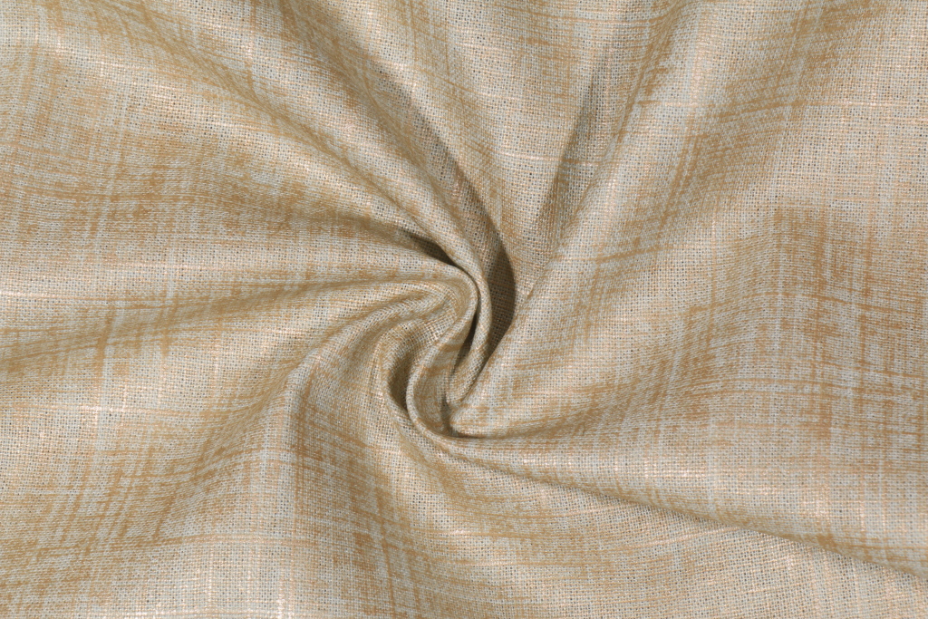 Gilded Glazed Linen Blend Decorator Fabric in 676301