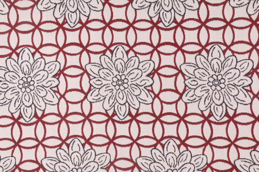 Geo Floral FF145129-0000 Solution Dyed Acrylic Outdoor Fabric in Americana