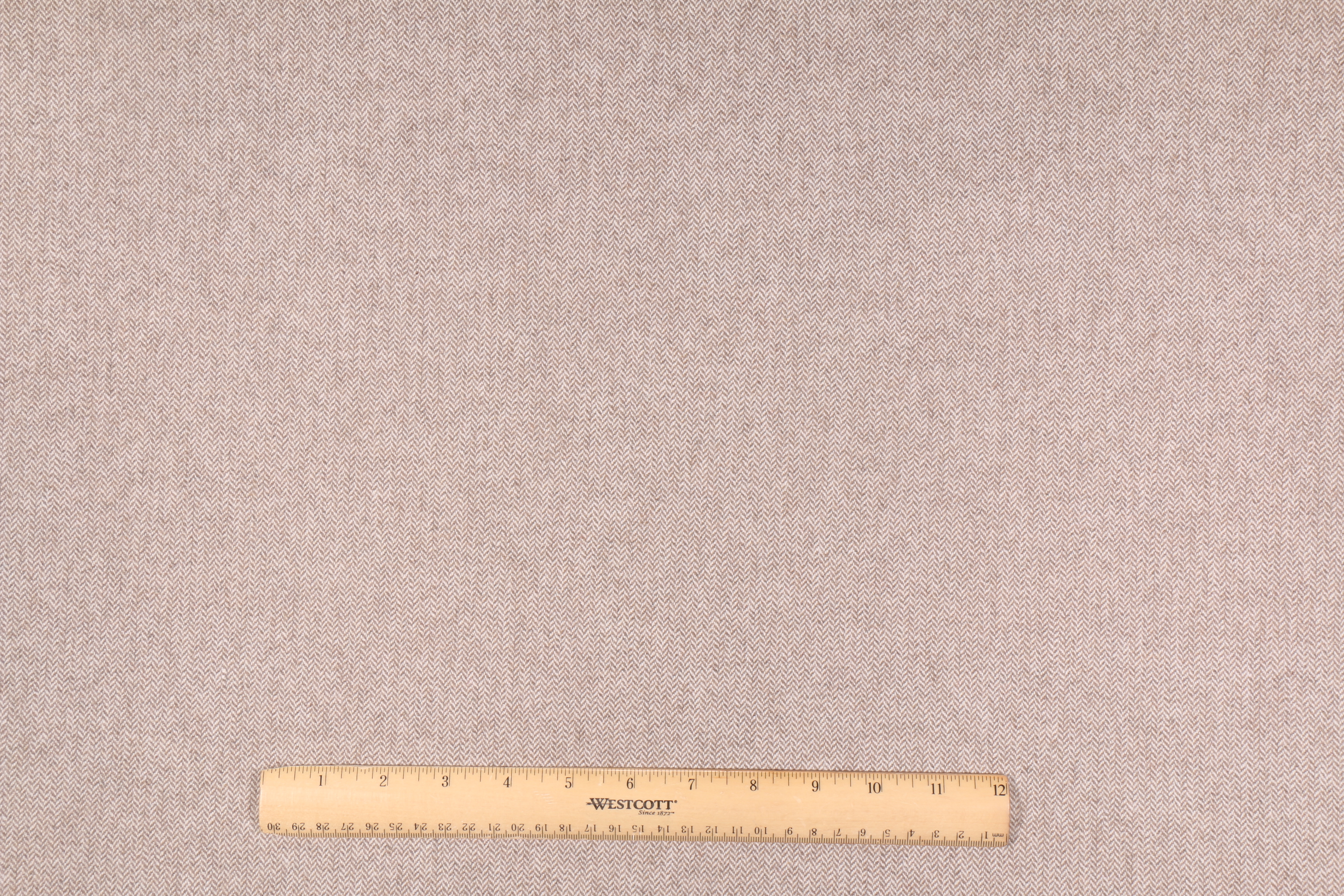 3.5 Yards Italian Made Wool Blend Upholstery Fabric in Linen