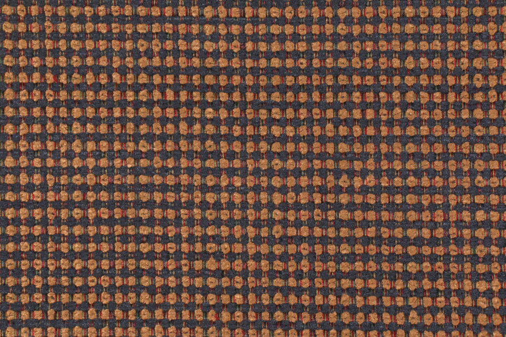 2.1 Yards Woven Upholstery Fabric in Navy/Gold