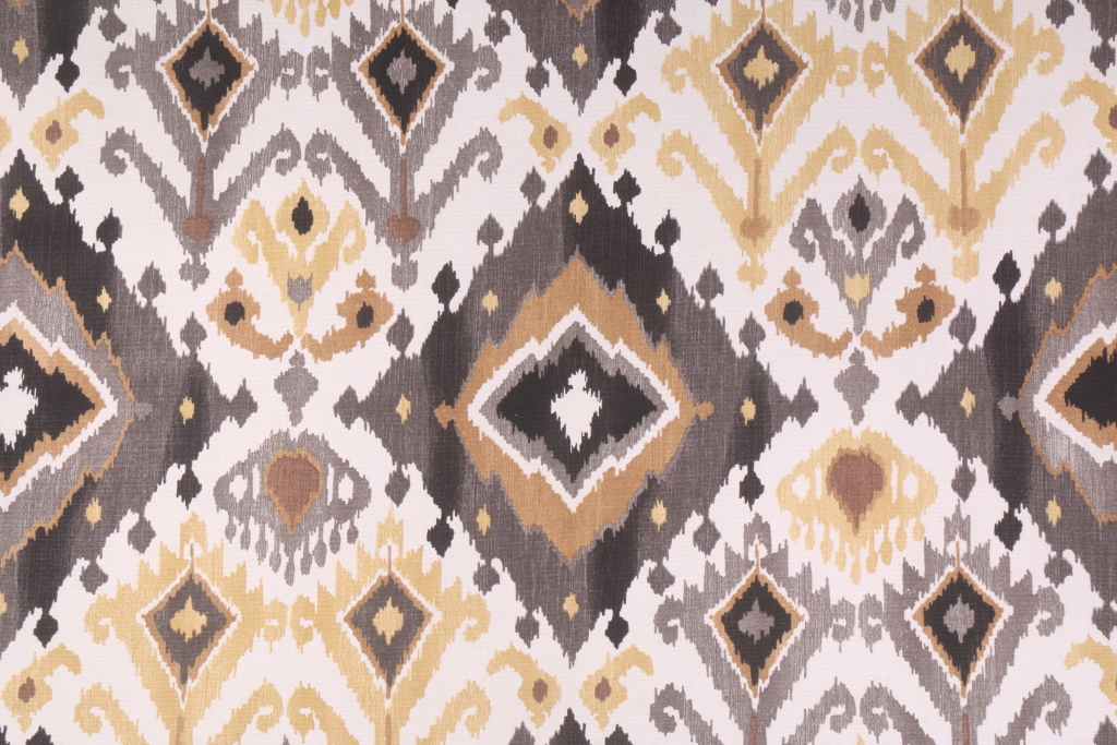 7.8 Yards Mill Creek Allessandro Printed Cotton Drapery Fabric in Goldmine