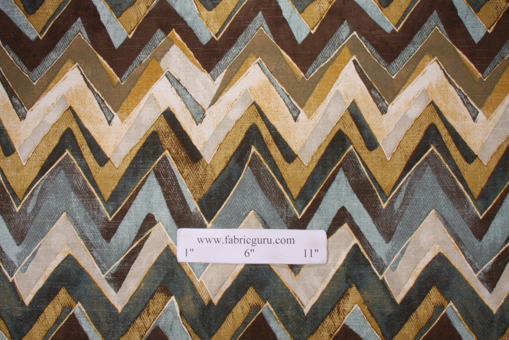 0.5 Yards Robert Allen Color Field Printed Cotton Drapery Fabric in Truffle