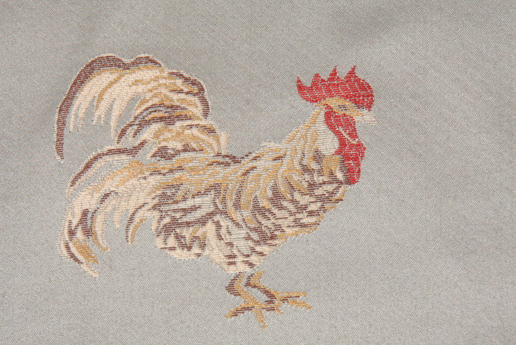 1.25 Yards Claridge Rooster Tapestry Upholstery Fabric in Reflection