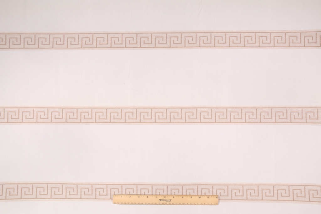 6 Yards Greek Key Stripe Solution Dyed Acrylic Outdoor Fabric