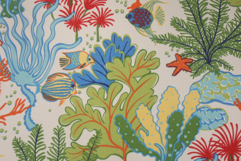 1 Yards Mill Creek Splish Splash Fresco Printed Poly Outdoor Fabric in ...