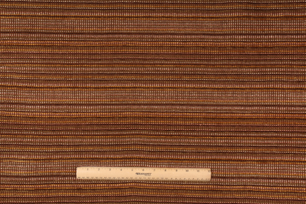 8.2 Yards Woven Stripe Upholstery Fabric in Fennel