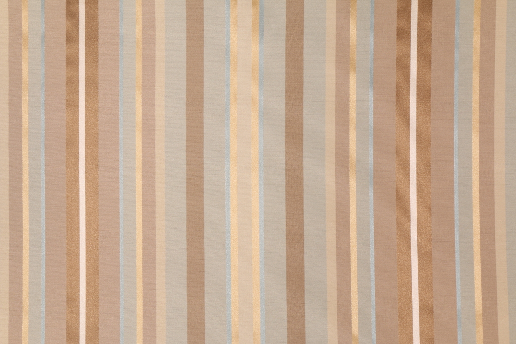 Waverly Piazza Stripe Woven Poly Drapery Fabric in Vapor