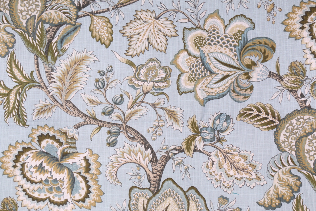 2.5 Yards Robert Allen Printed Cotton Drapery Fabric