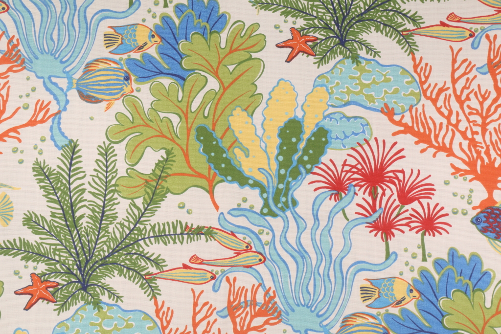 2.1 Yards Mill Creek Splish Splash Printed Polyester Outdoor Fabric in ...