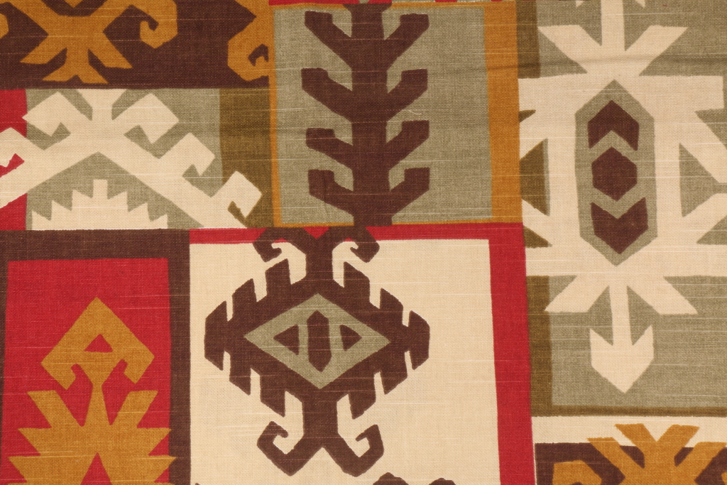 3 Yards Richloom Apache Printed Cotton Drapery Fabric in Cabin