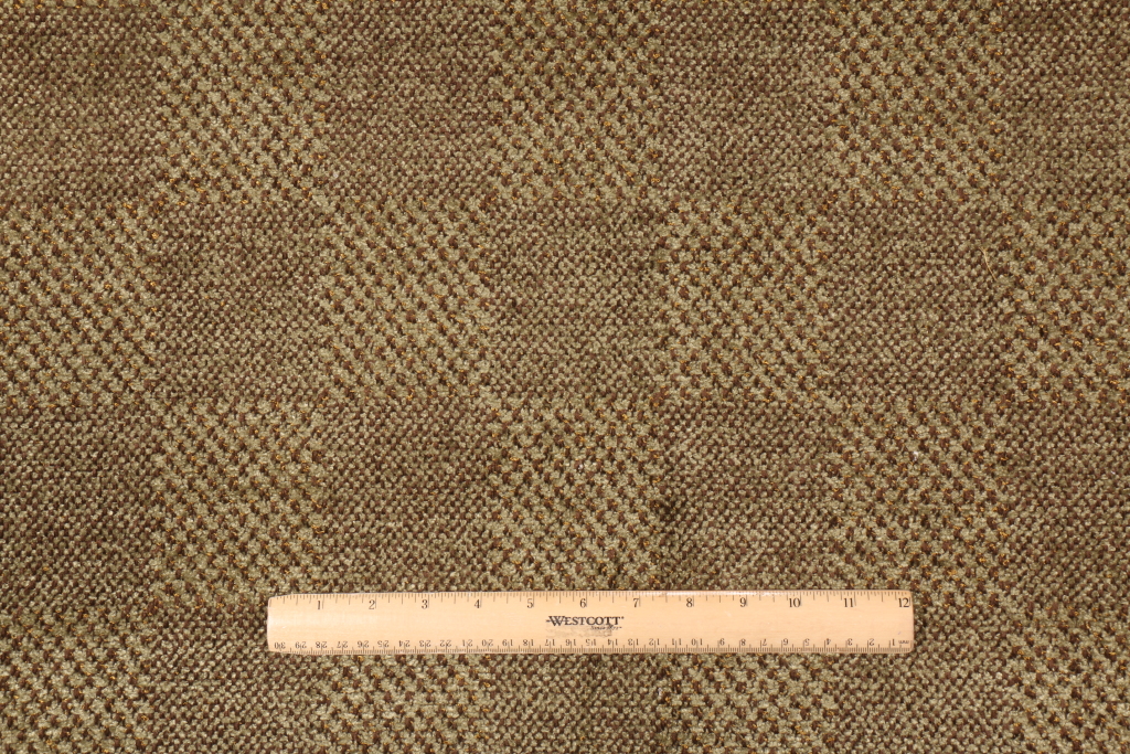 1.6 yards Beacon Hill Checker Block Chenille Upholstery Fabric in ...