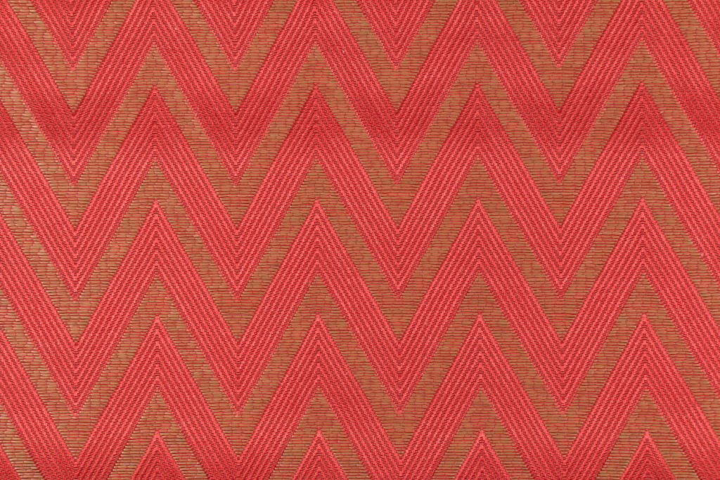 5.6 Yards Chevron Upholstery Fabric in Cinnabar