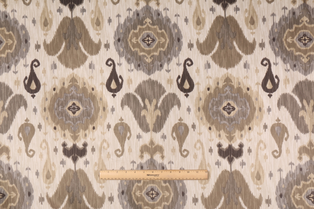 Michael Jon Designs Zaka Printed Flocked Polyester Decorator Fabric in ...