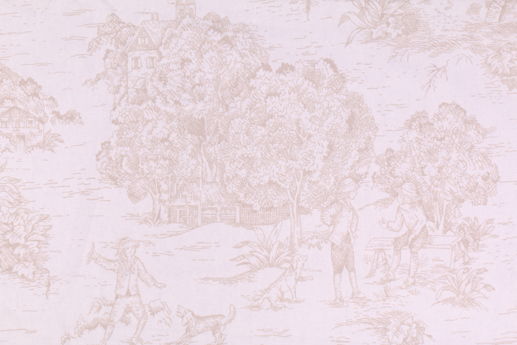 3 Yards Magnolia Toile Printed Cotton Drapery Fabric