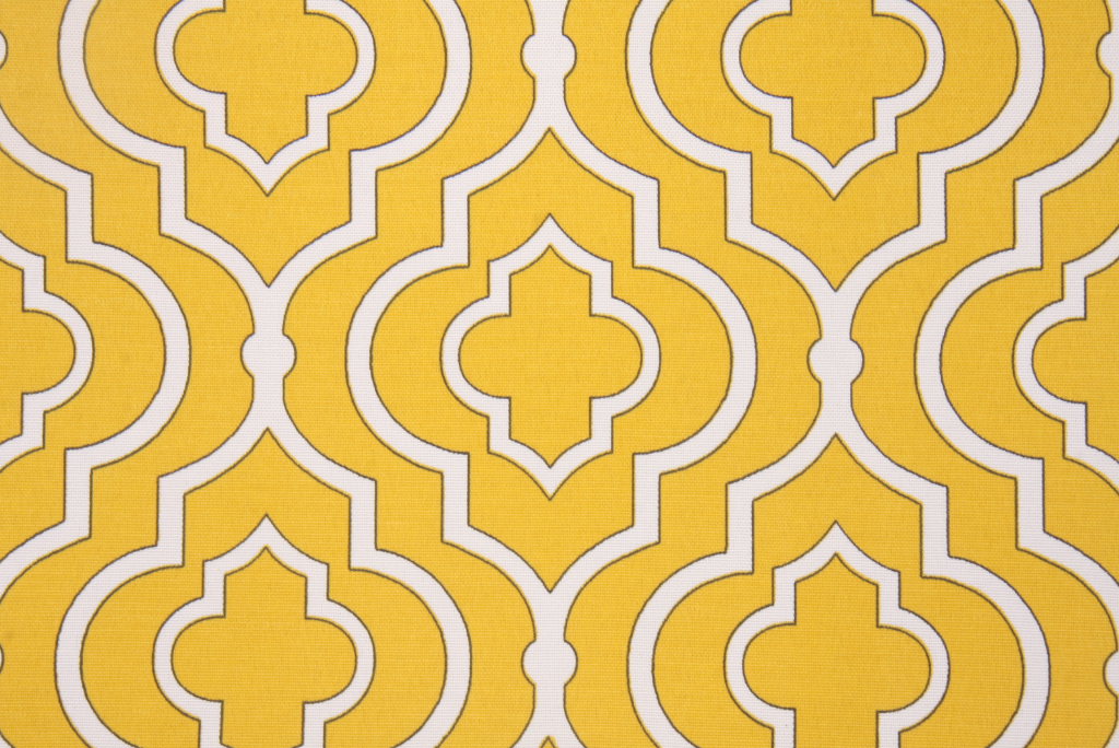 Mill Creek Starlet Printed Poly Outdoor Fabric in Gold