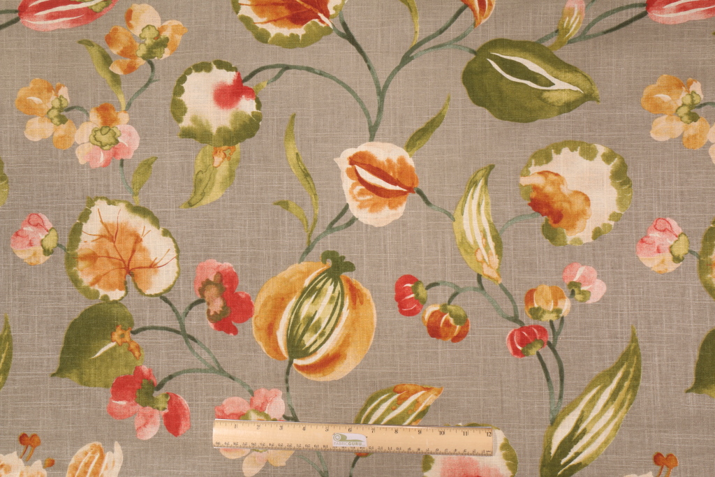 Mill Creek Spring Hill Cliffside Printed Linen Blend Drapery Fabric in ...