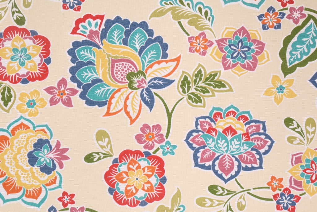 Richloom Solarium De Jana Printed Poly Outdoor Fabric in Opal