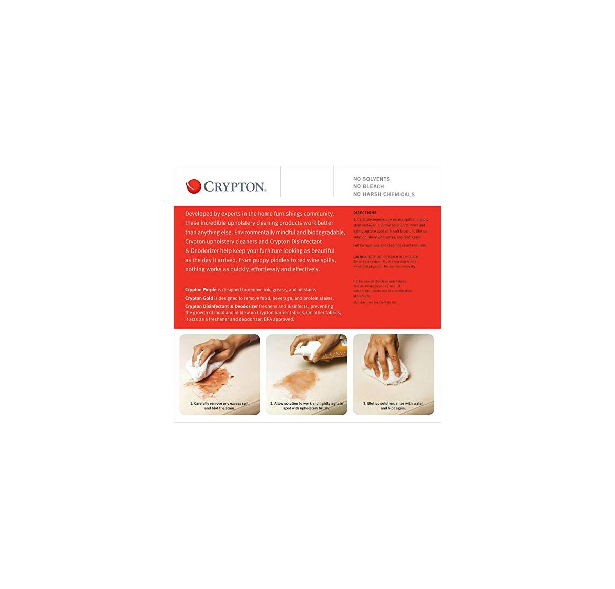 Crypton Upholstery Stain Remover Kit