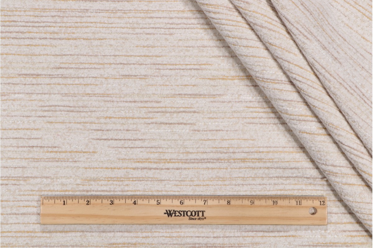 P Kaufmann Frederick Performance Woven Chenille Upholstery Fabric in Sesame