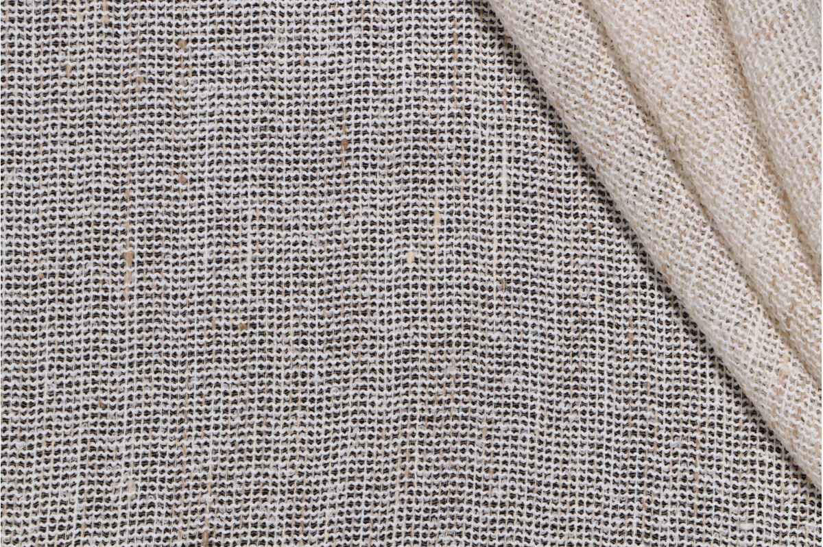 PK Lifestyles Lucas 120 inch Sheer Drapery Fabric in Flax