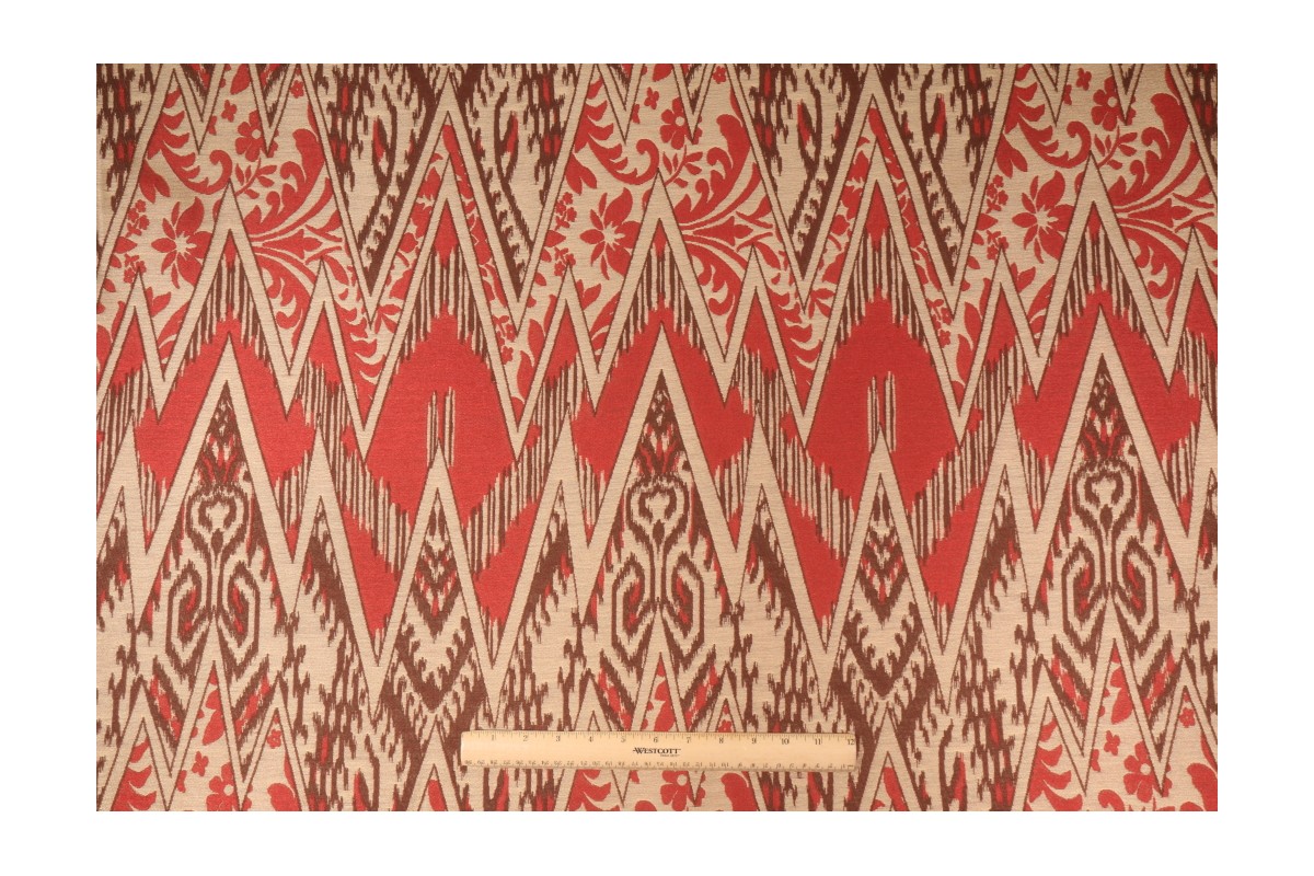 Fabicut Sumatra Tapestry Upholstery Fabric in Poppy Brown