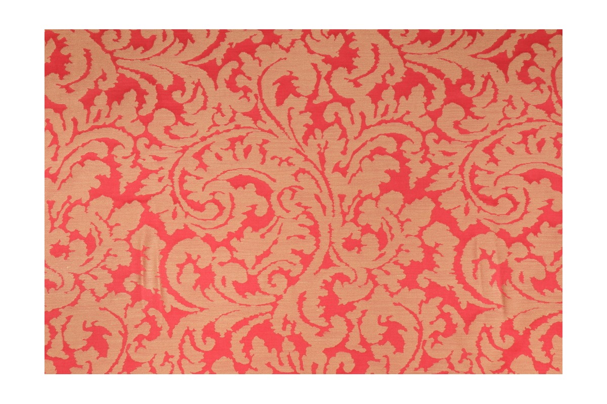 Waverly Namaste Scroll Damask Upholstery Fabric in Jewel