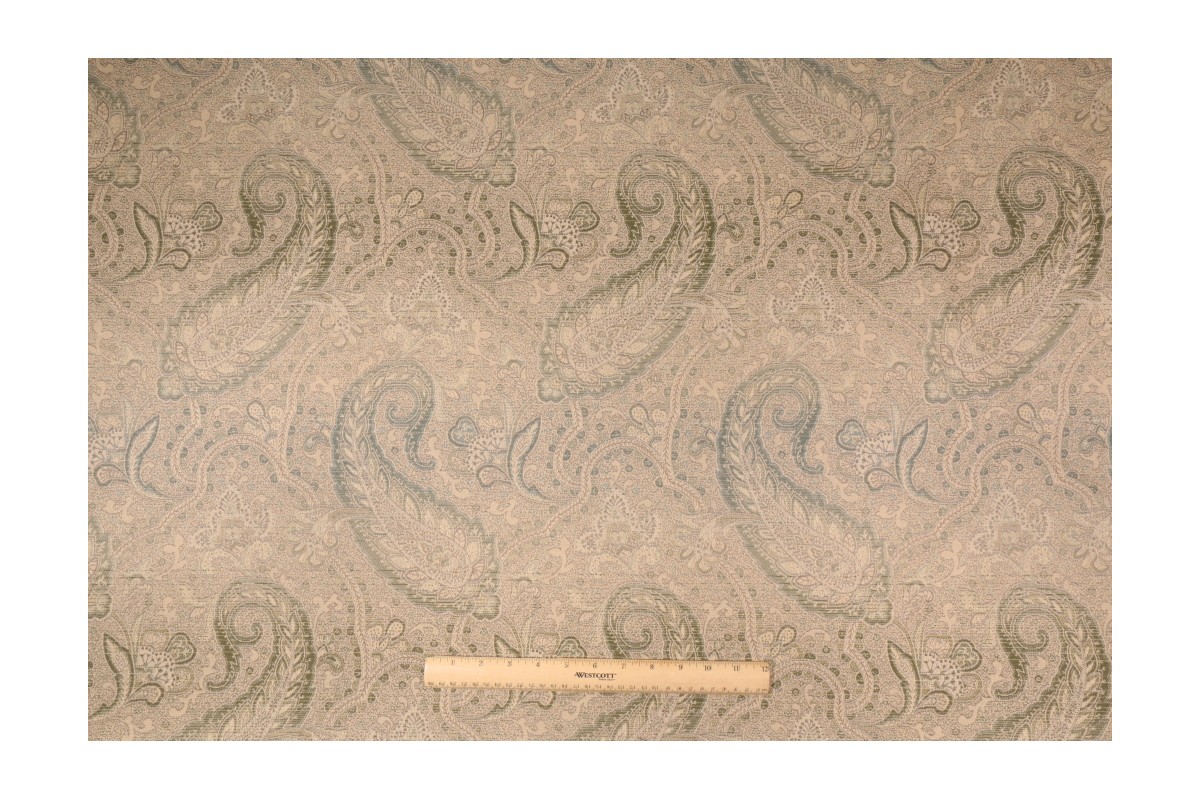 Cone Jacquards Pompous Paisley JJ156K Tapestry Upholstery Fabric in Algae