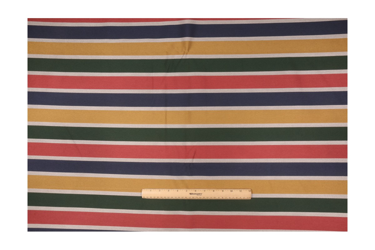 3.6 Yards Woven Stripe Upholstery Fabric in Multi