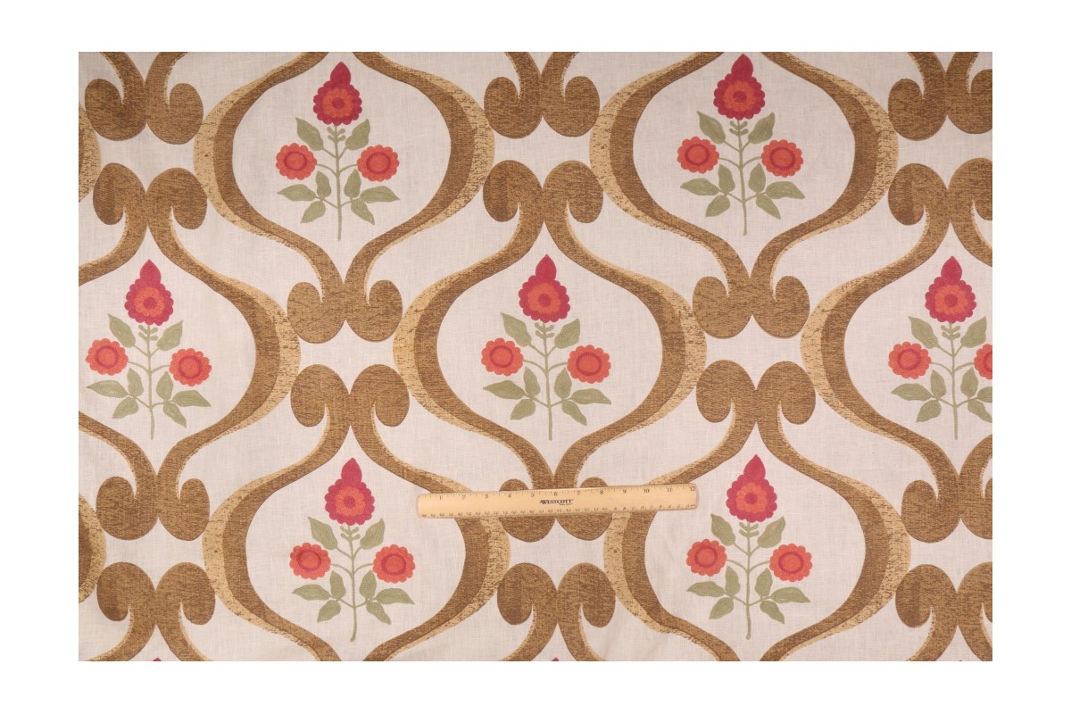 7.8 Yards Robert Allen Curtain Call Embroidered Linen Blend Drapery ...