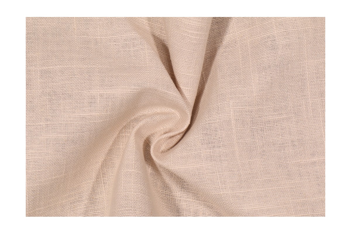 Microfibres Skye Linen Blend Decorator Fabric in Cream