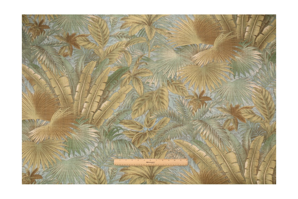 Tommy Bahama Bahamian Breeze Printed Polyester Outdoor Fabric in Surf