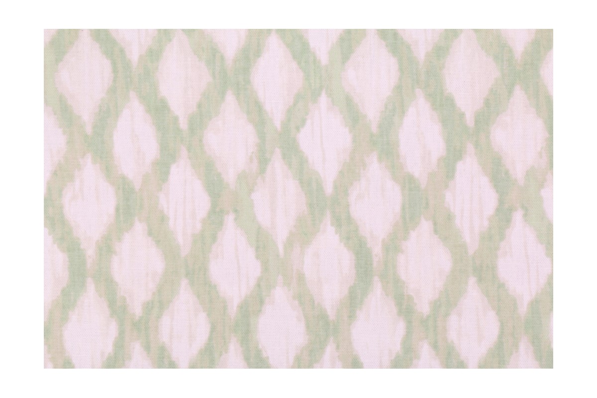 Kelly Ripa Floating Trellis Printed Cotton Drapery Fabric in Reed