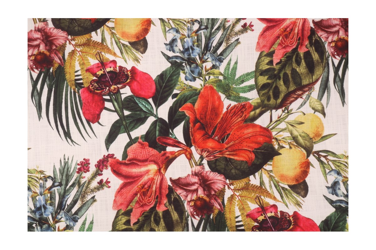 Hamilton Bermuda Printed Drapery Fabric in Multi