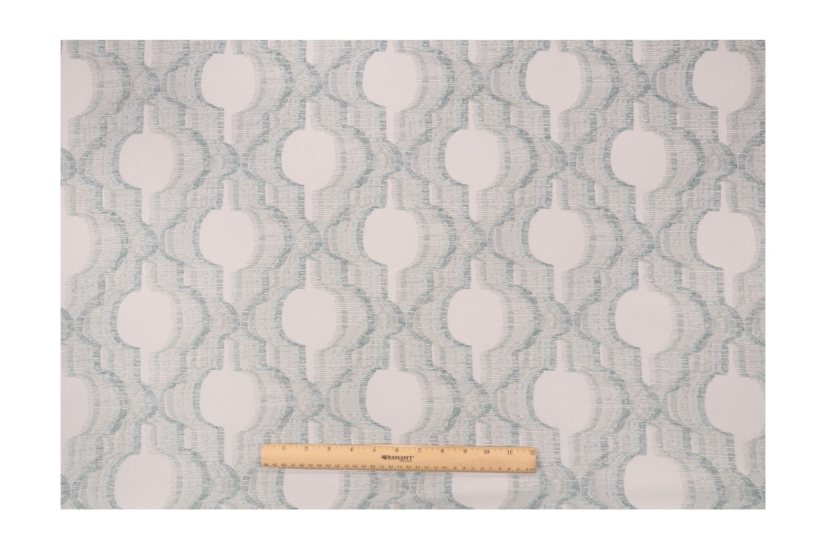 Mill Creek Keyhole Tapestry Upholstery Fabric in Seamist