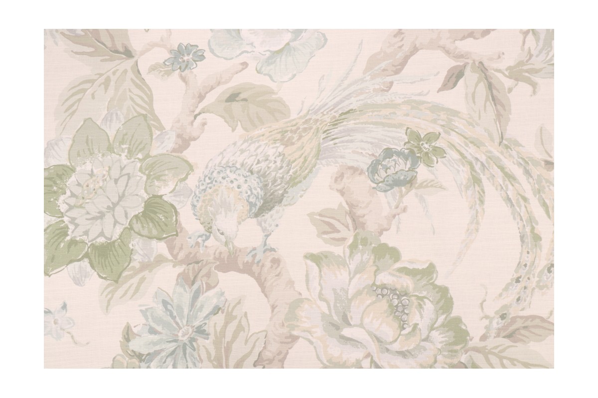 P Kaufmann Valentina Printed Cotton Drapery Fabric in Foam