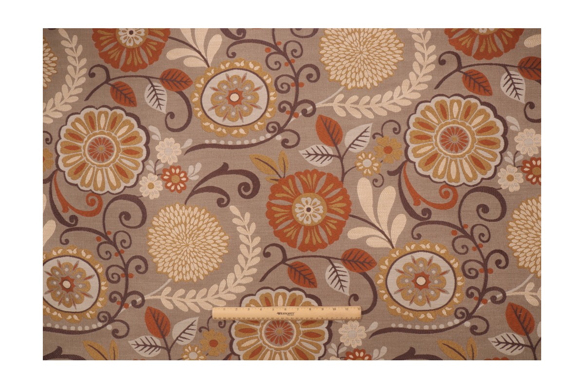 Richloom Karina Tapestry Upholstery Fabric in Espresso