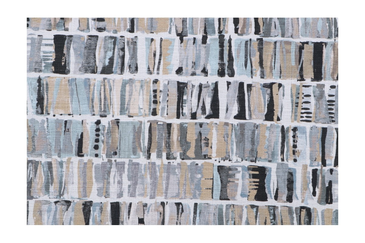 4.5 Yards Mill Creek Festive Printed Cotton Drapery Fabric in Shadow