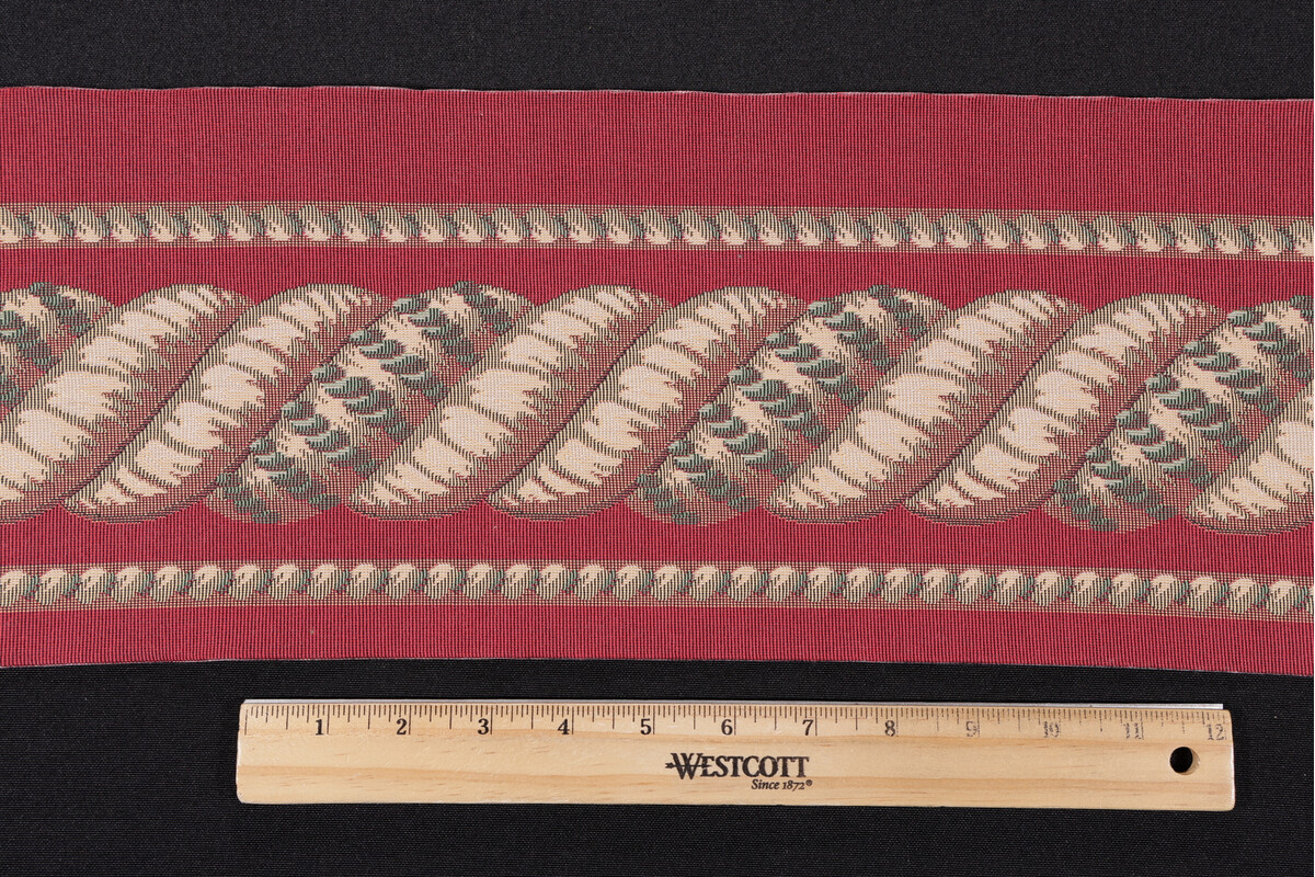 1.88 Yards Scalamandre Helix Border 6'' Tapestry Border Fabric in Red