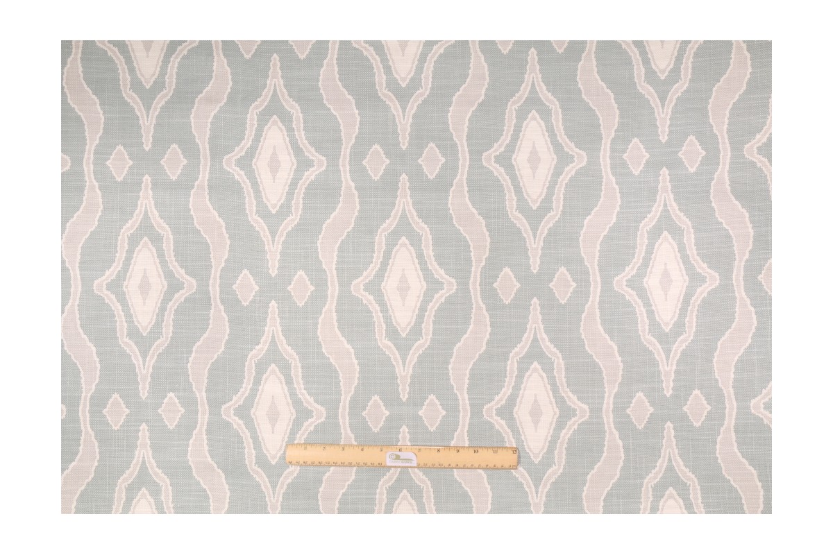 12 Yards Magnolia Home Max Printed Cotton Drapery Fabric in Spa